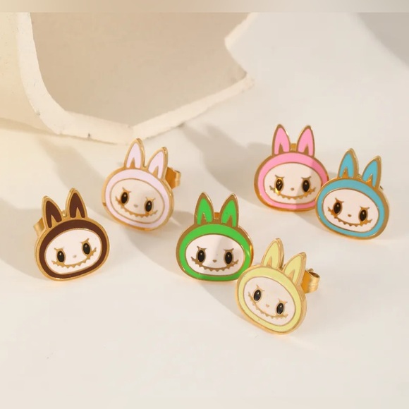 Labubu | Jewelry | Labubu Inspired 4k Gold The Monster Heads Theme ...